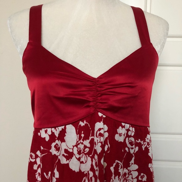 Express | Dresses | Express Red Floral Spaghetti Strap Dress Size M ...